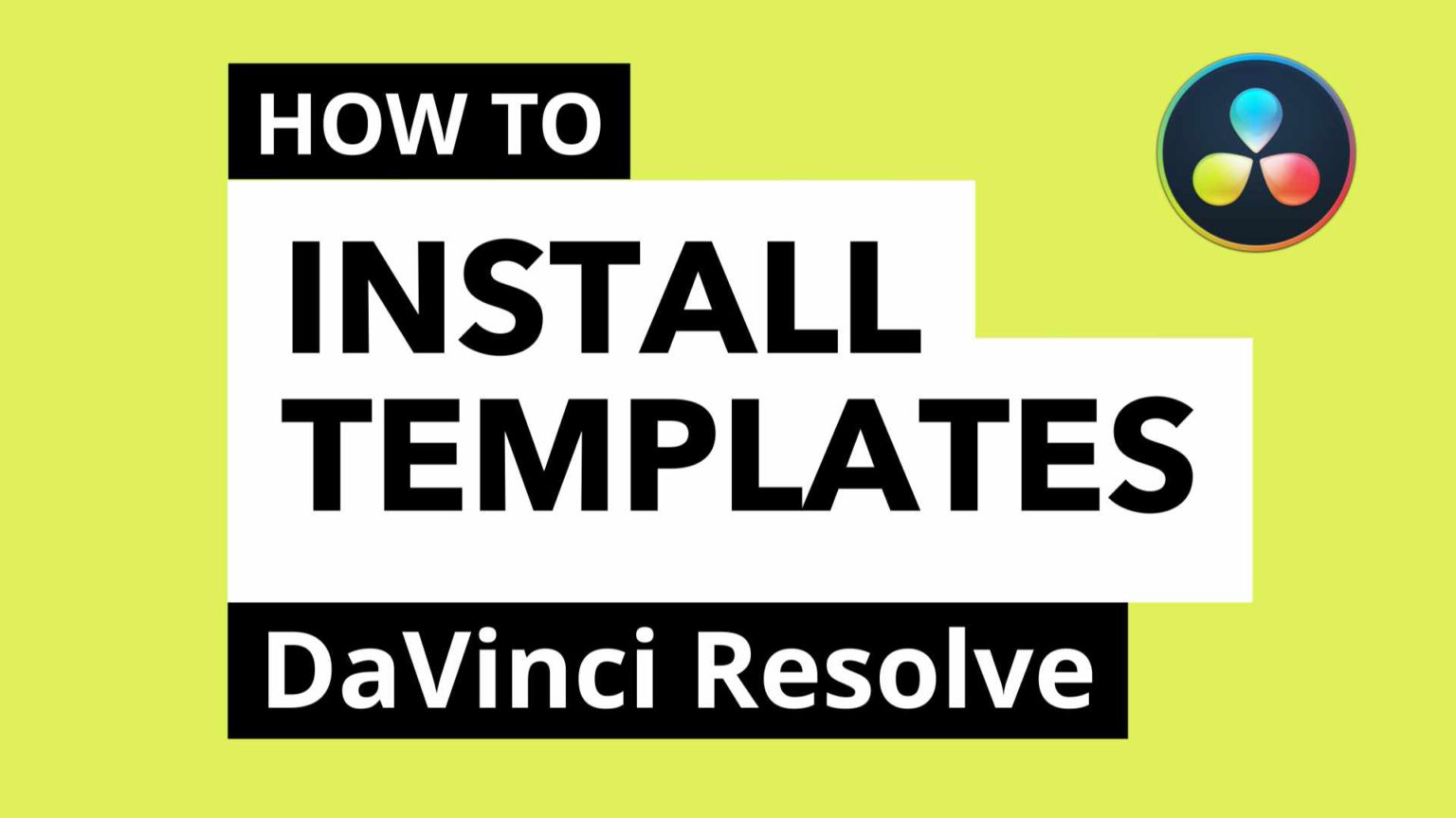 How To Install Motion Graphic Templates In DaVinci Resolve Allavio