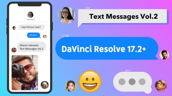 Text Messages Vol.2 for DaVinci Resolve | Title Video Template